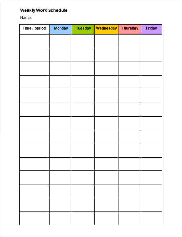 11+ Free Daily Work Schedule Templates - Word Excel 11+ Free Daily Work Schedule Templates - Word Excel