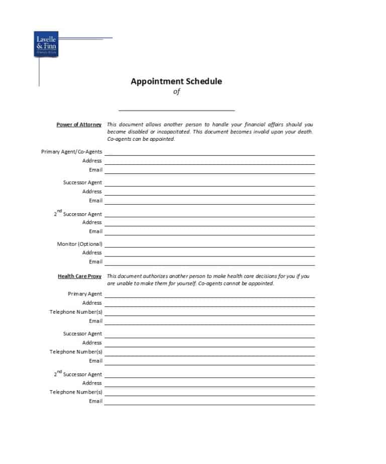 9+ Appointment Scheduling Templates - Word Excel