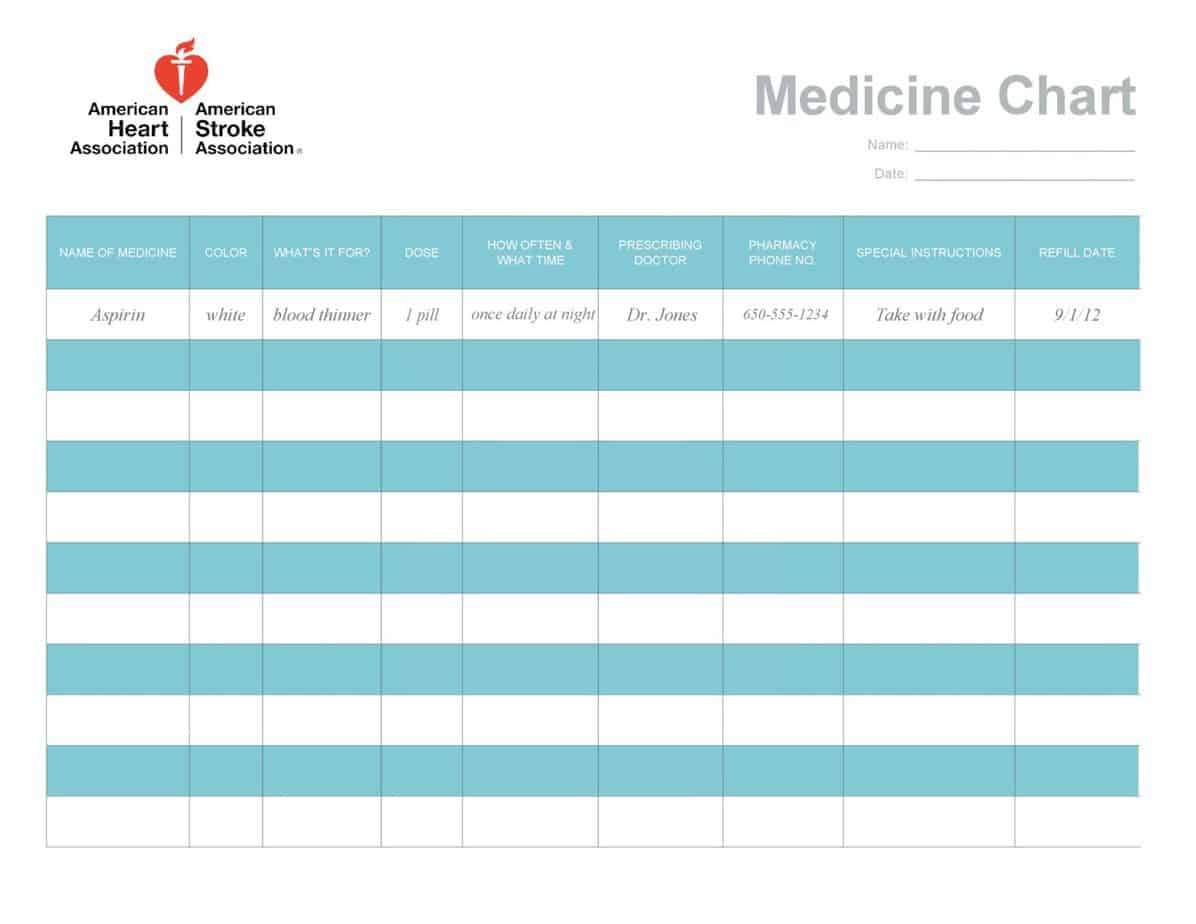 7+ Free Medication Schedule Templates - Word Excel