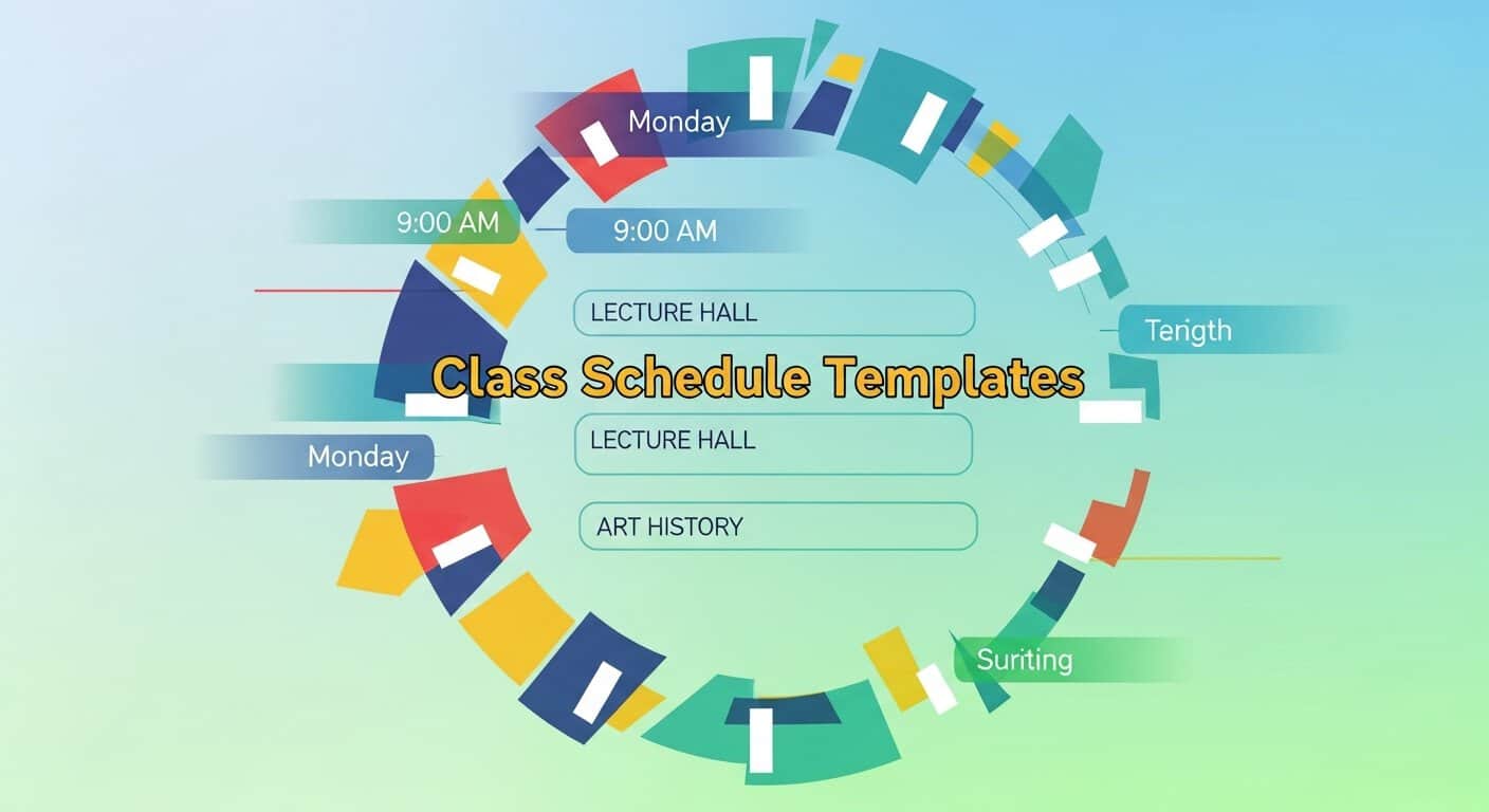 Class Schedule Template - Word Excel