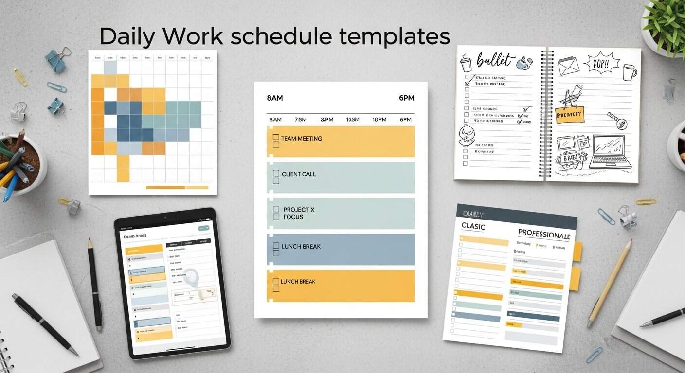 11+ Free Daily Work Schedule Templates - Word Excel